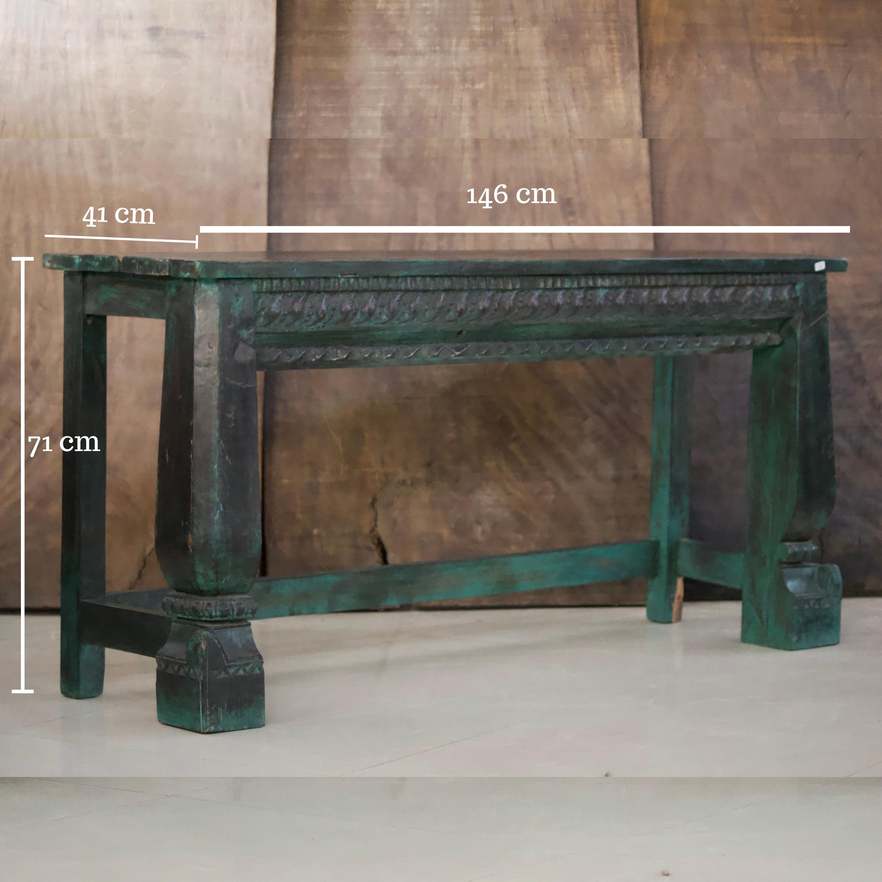 Vintage Farmhouse Console Table | Rustic Wood Console Table | Hallway ...