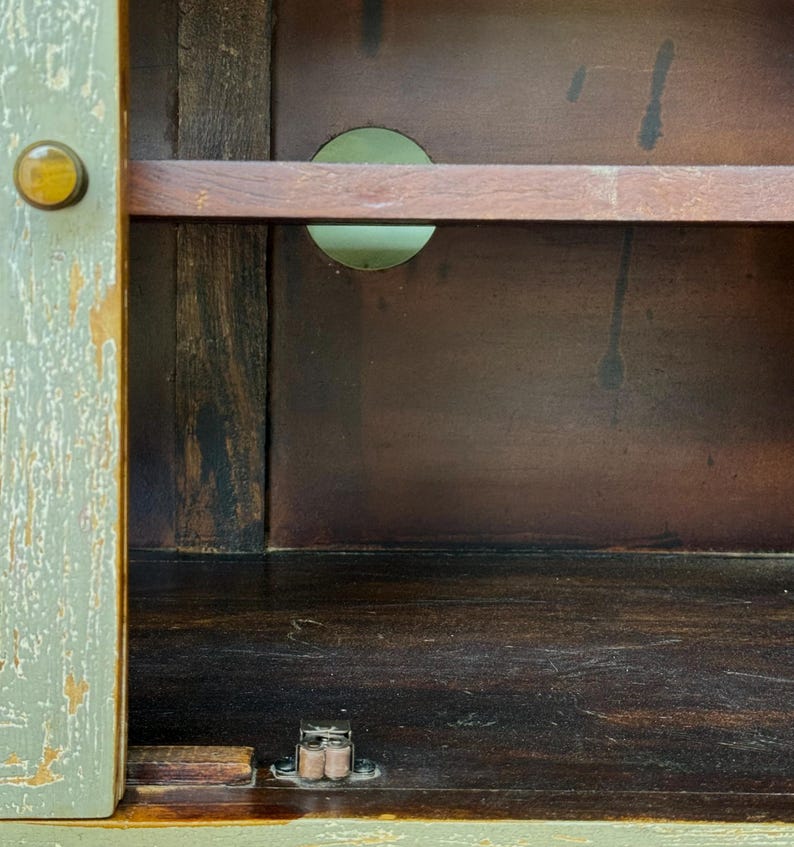 Rustic Farmhouse Style Distressed Wood Cabinet | Vintage Style Lowboard ...