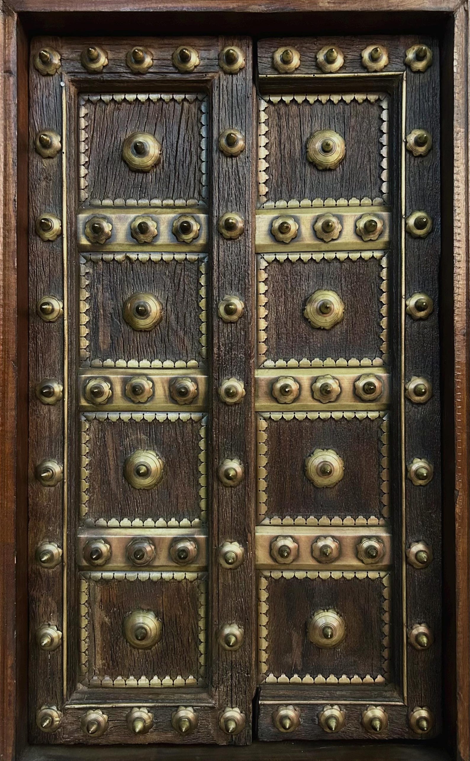 Antique Hand-carved Wooden Indian Window Frame From India, 19th Century ...