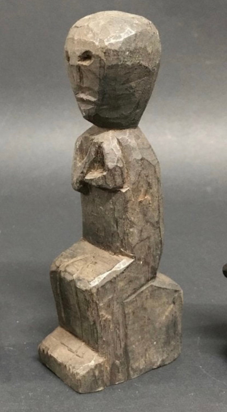 Philippine Art Carved Wooden Sitting Bulul Rice God Miniature | Etsy