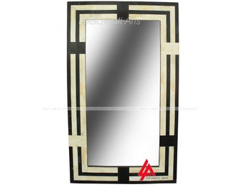Black and White Inlay Mirror - Etsy