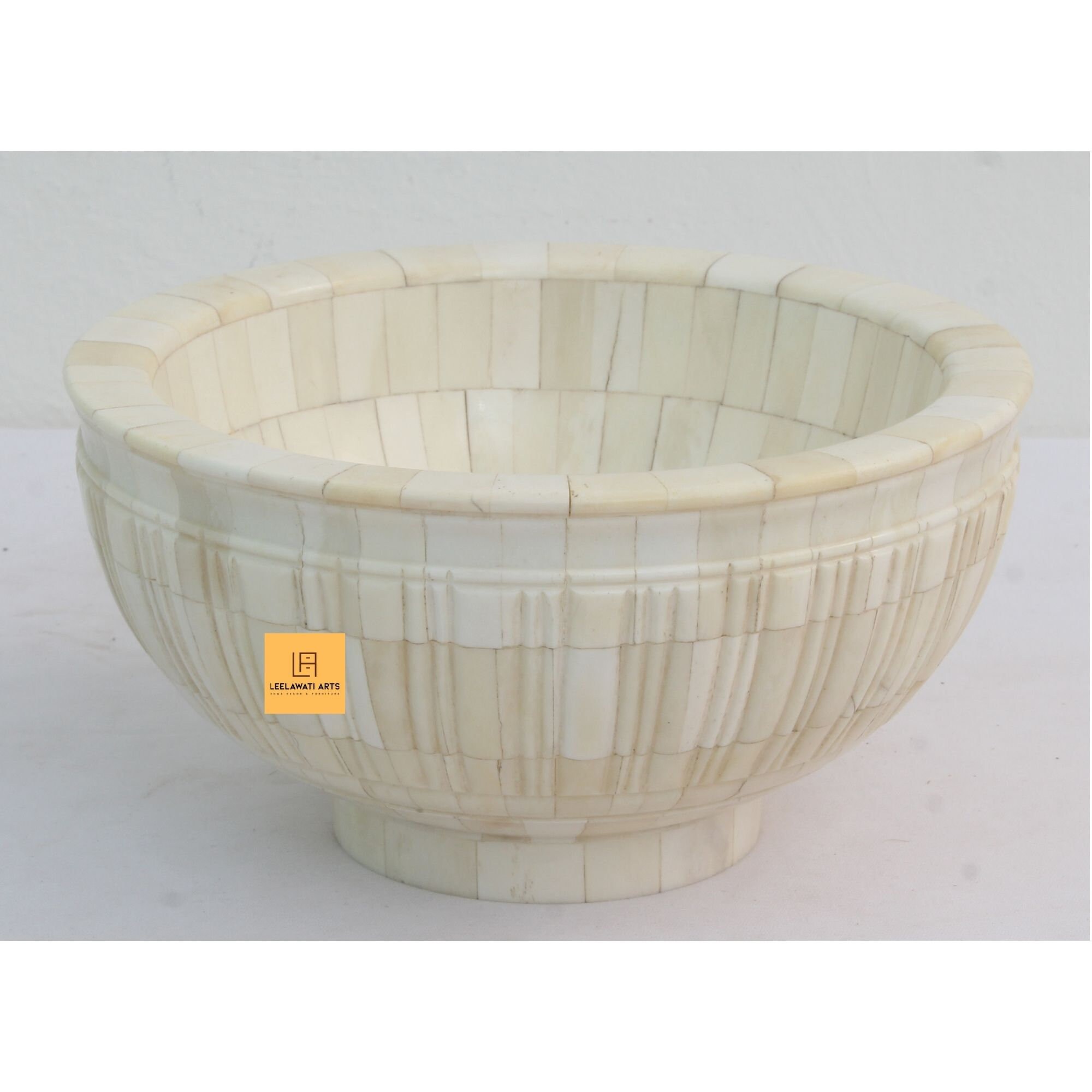 Home Decorative White Color Bone Inlay Bowl With Hand Finish - Etsy Denmark