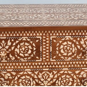 Handmade Wooden Bone Inlay Unique Floral Design Chest of 5 Drawers - Etsy