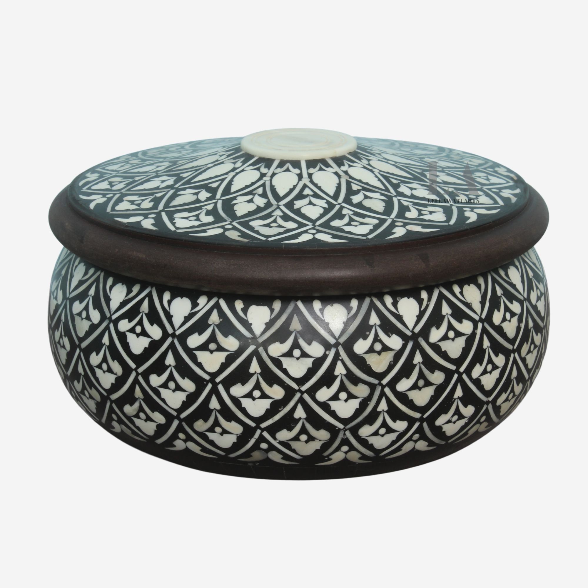 Wooden Bone Inlay Round Storage Box - Etsy