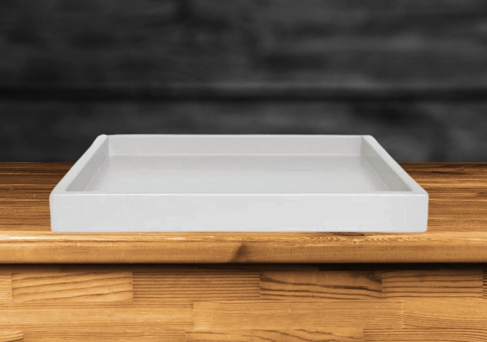 White Ottoman Coffee Table Tray, Serving Tray Service Tray - Etsy