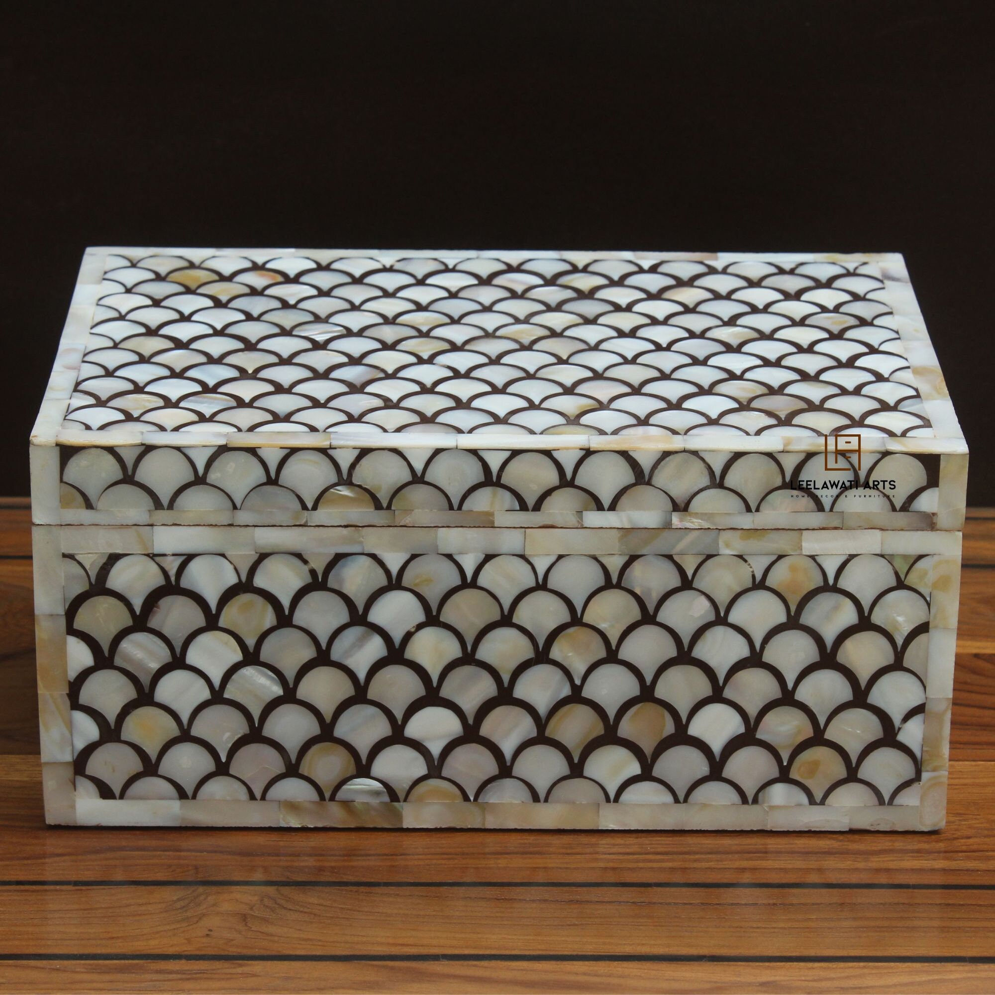 Home Décor Mother of Pearl Inlay Design Jewelry Decorative Storage ...
