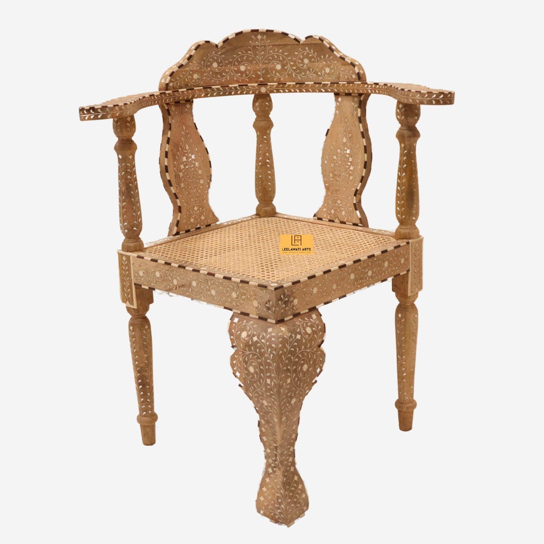 Wood Bone Inlay Chair | Bone Inlaid Chair | Living Room Chair | Home ...