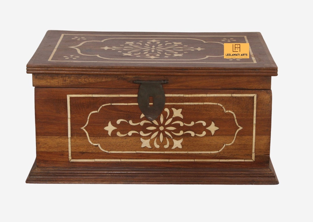 Wood Bone Inlay Antique Box | Modern Box | Unique Antique Box |living ...