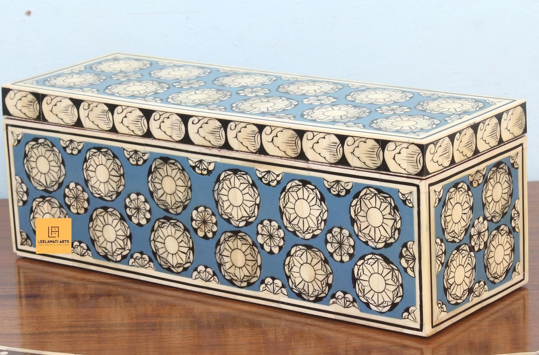 Home Decorative Bone Inlay Hand Painted Unique Floral Design - Etsy