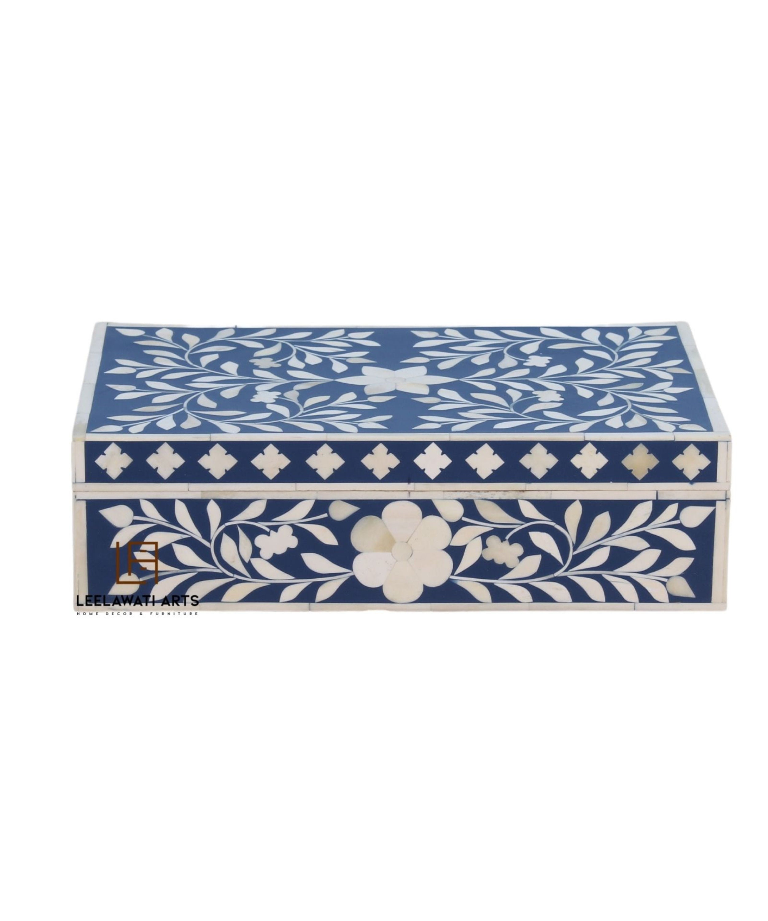 Classic Home Decorative Bone Inlay Flower Design Box / Jeweler Storage ...