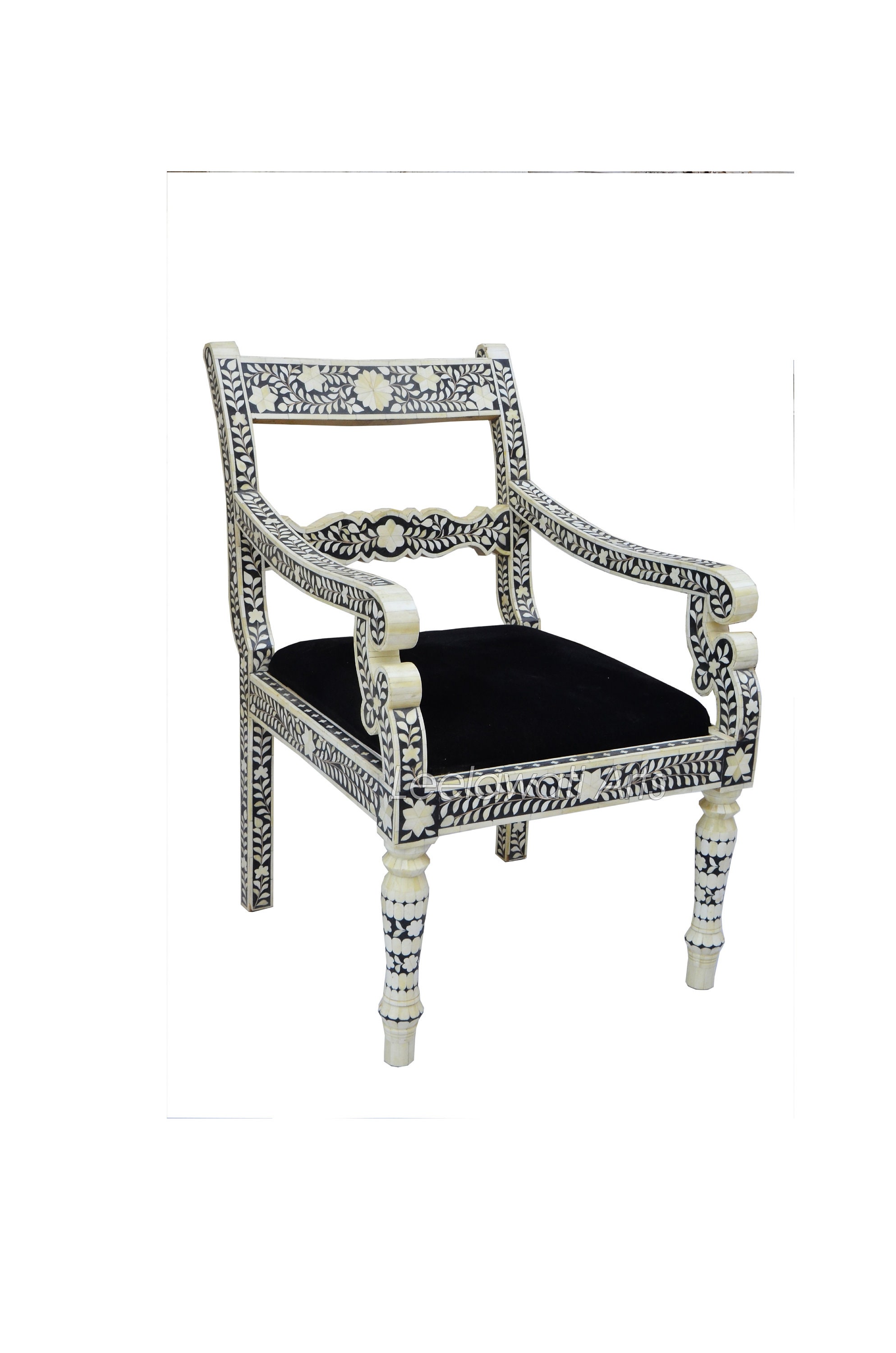 Bone Inlay Chair Home Décor Dining Chair Living Room Antique Chair Wood ...