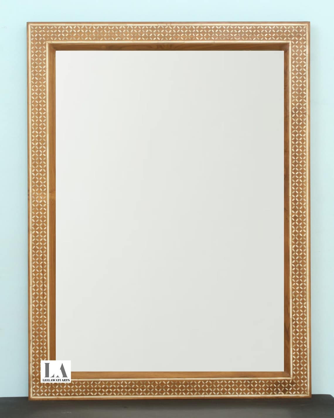 Wood Inlay Mirror Frame Handmade Antique Design - Etsy