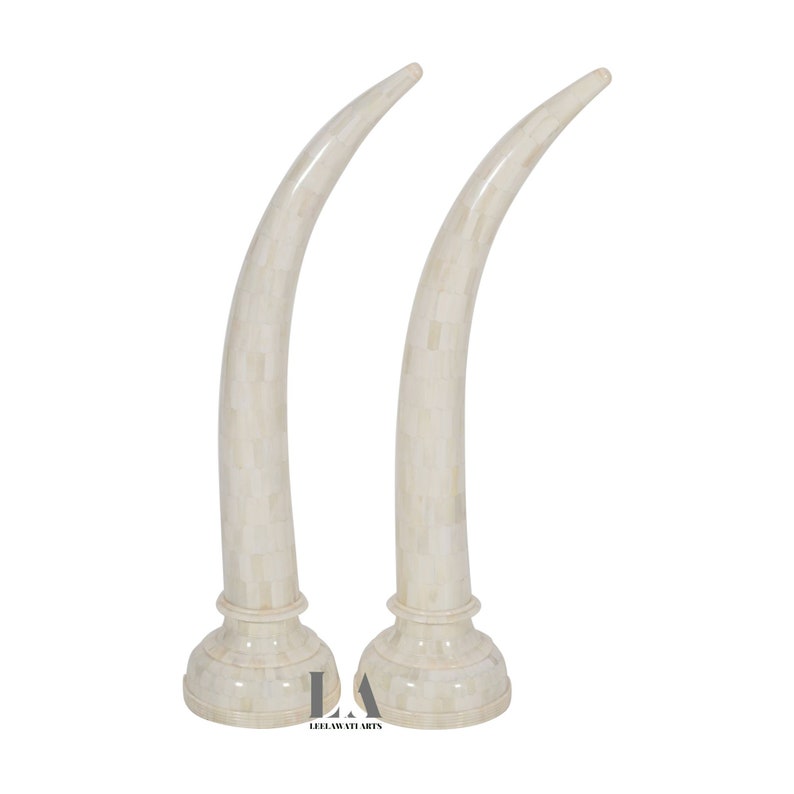 Home Décor Camel Bone Faux Elephant Tusks Pair 91 Cm - Etsy