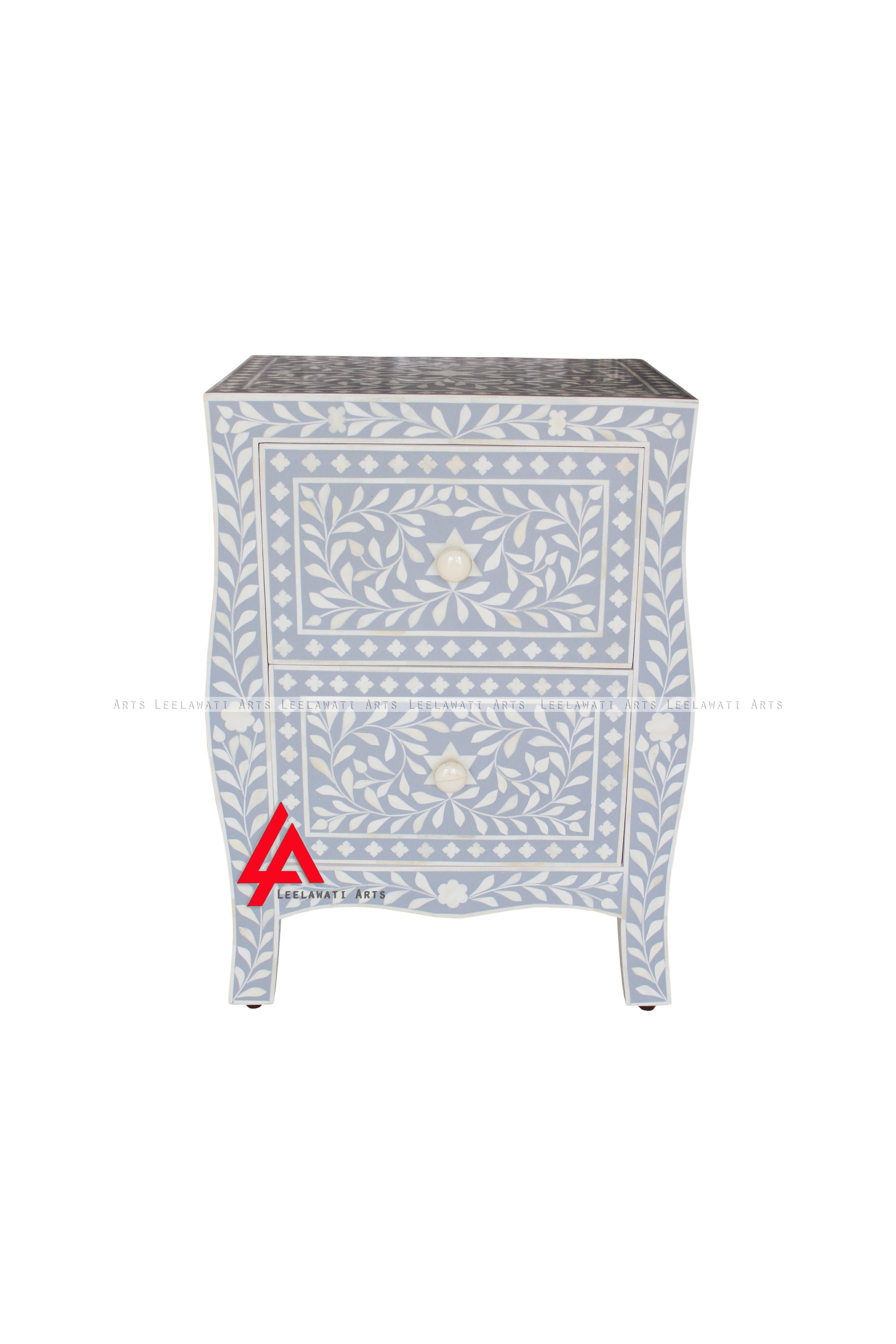 Wood Bone Inlay 2 Drawer Bedside Table / Night Stand Table - Etsy