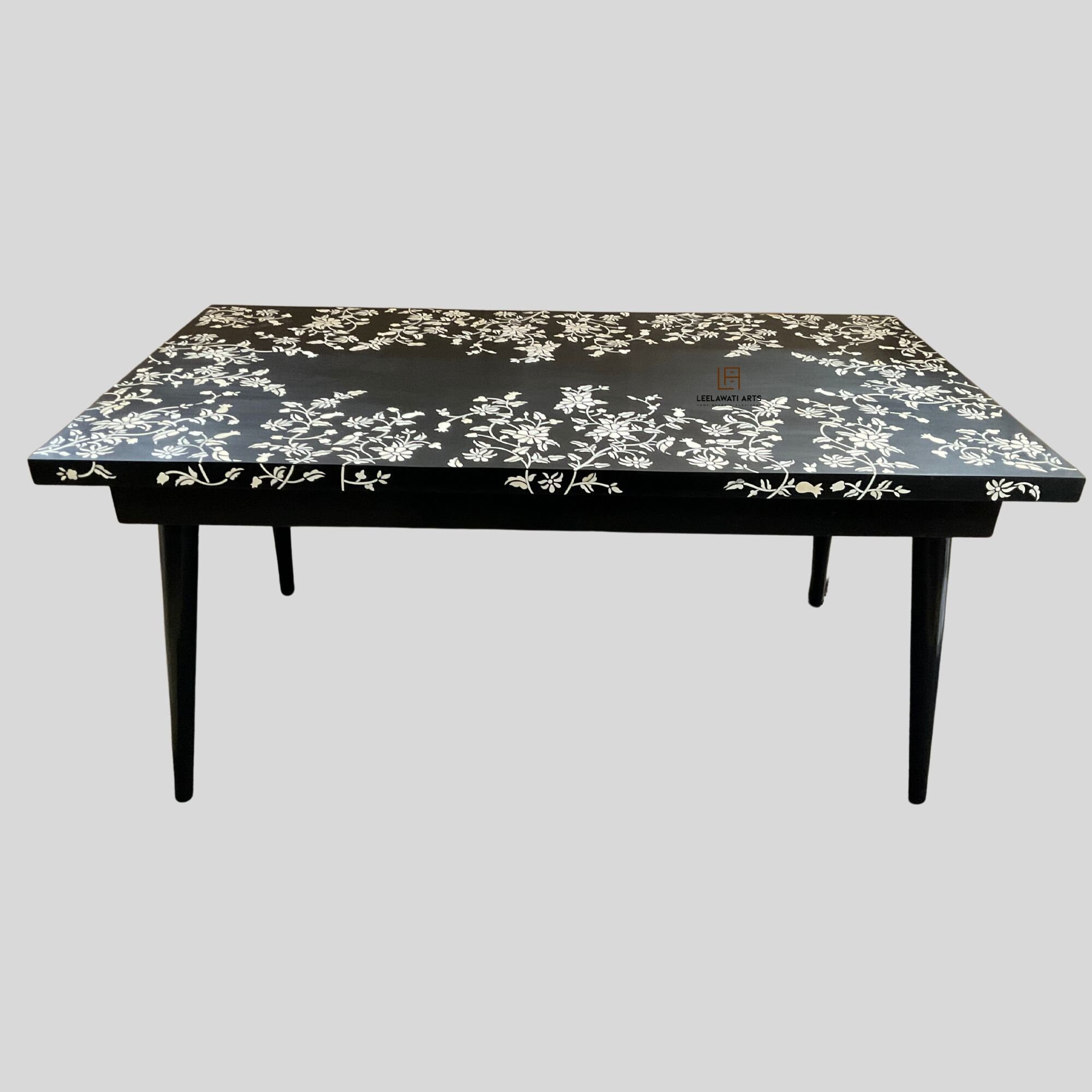 Bone Inlay Dining Table Home Décor Wood Bone Inlay Hall Table Study ...