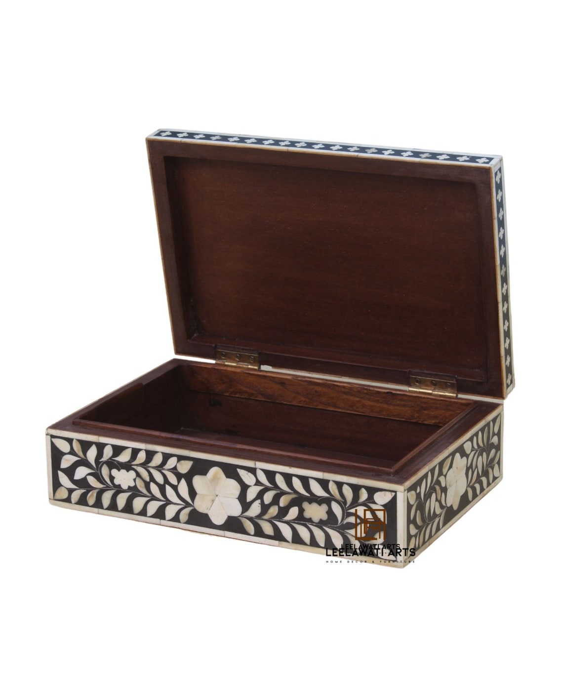Classic Home Decorative Bone Inlay Flower Design Box / Jeweler Storage ...