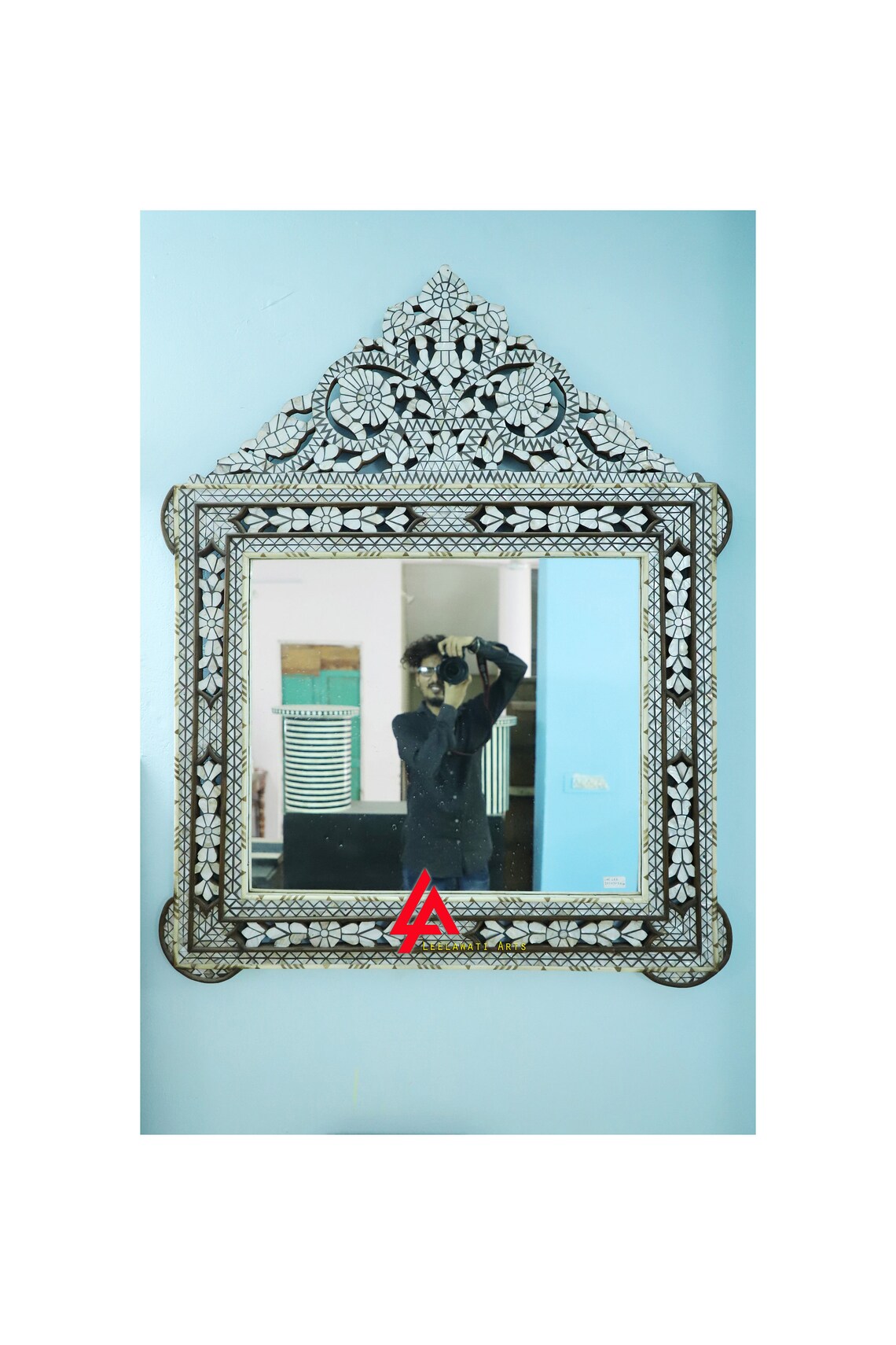 Wood Mirror Frame Moroccan Style Mehrab Design Mirror Framed | Etsy