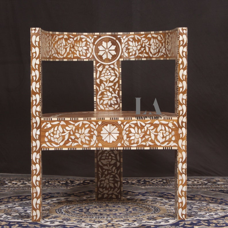 Bone Inlay Chair | Home Living Room Luxury Chair | Wood Bone Inlaid ...