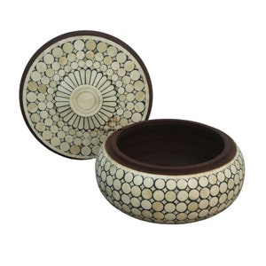 Royal Wood Bone Inlay Round White Box Good Storage ,home Decorative ...