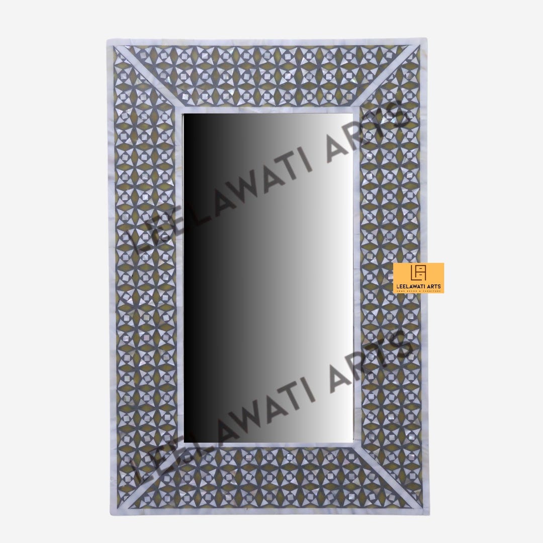 Home Decor Wood Mother of Pearl Mirror Frame and Antique Design ...