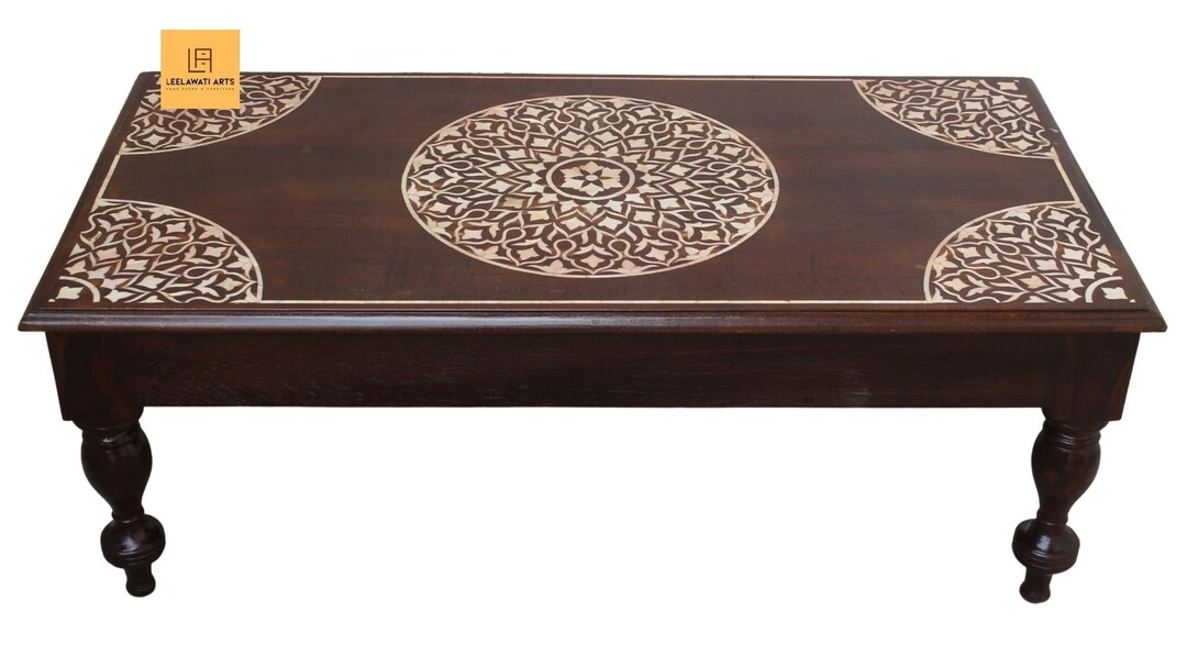 Home Decorative Inlay Rectangle Shape Center Table in 2 Different ...