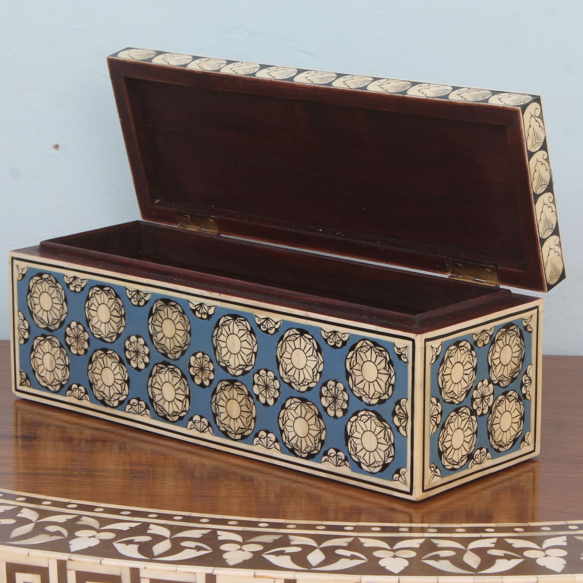 Home Decorative Bone Inlay Hand Painted Unique Floral Design Jewelry ...