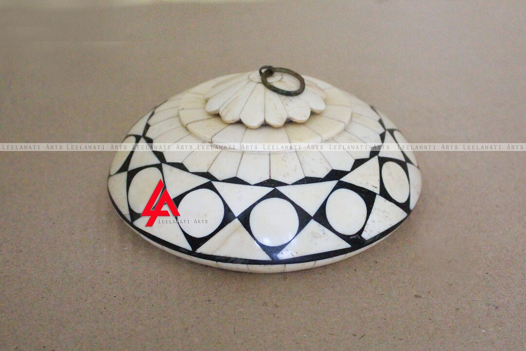 Royal Look Round Bone Inlay Decorative Gift Box - Etsy