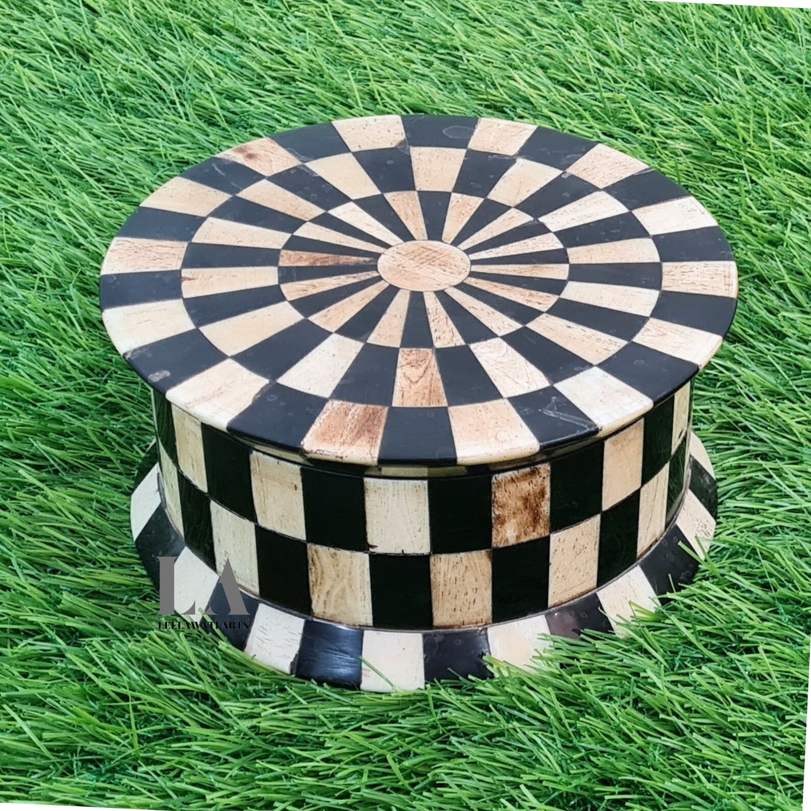 Inlay Box Black & White Geometric Decor Box - Etsy
