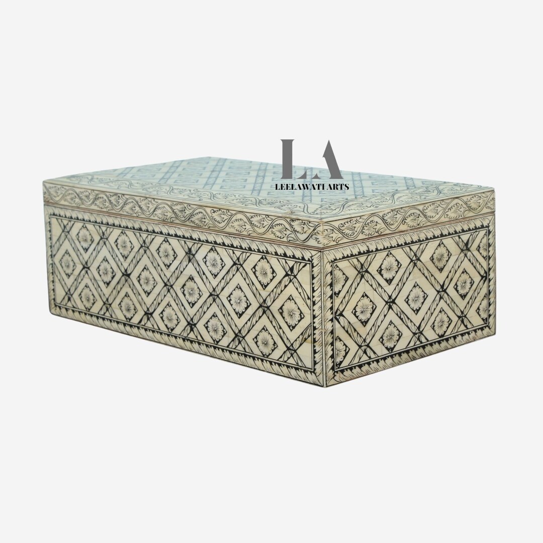 Home Décor Bone Inlay Box Hand Painted Box Jewelry Storage - Etsy