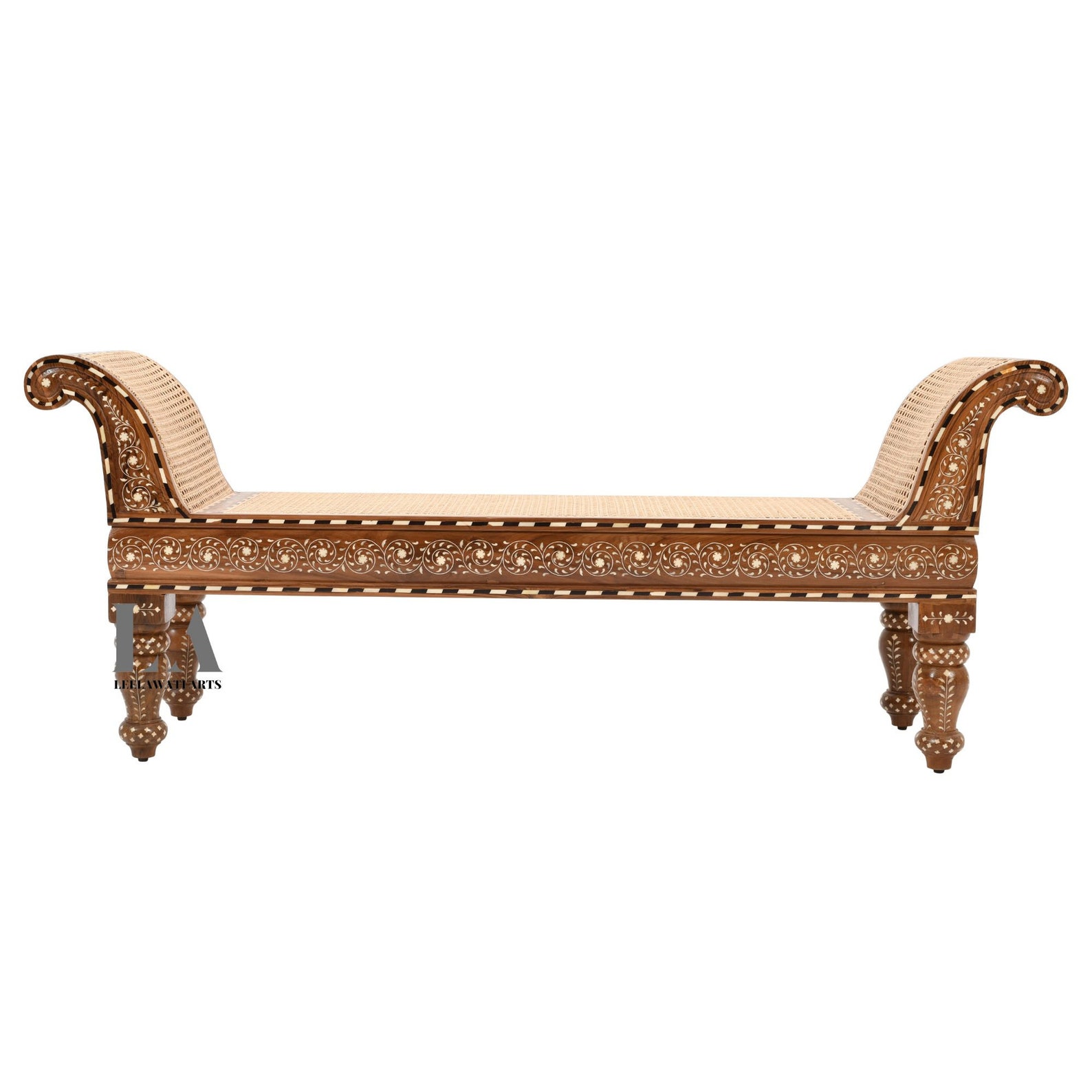 Leelawati Arts : Home Decorative Wood Bone Inlay Bench | Canning Bench ...