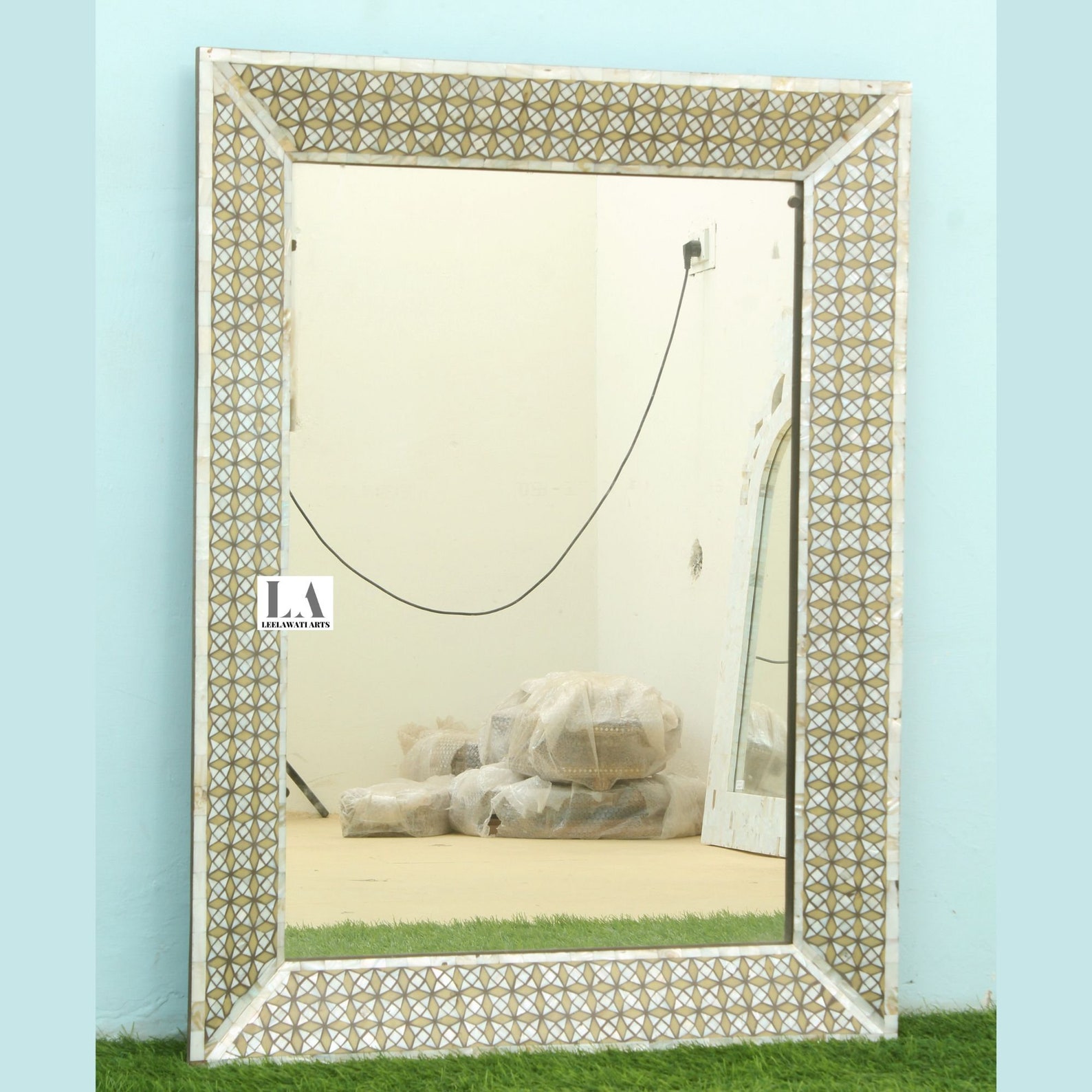 Home Decor Wood Mother of Pearl Mirror Frame and Antique Design ...