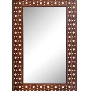 Luxury Home Décor Wood Bone Inlay Mirror Frame Bone Inlay Mirror Framed ...
