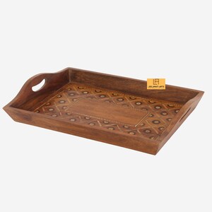 Wood Bone Inlay Tray | Home Décor Serving Tray | Kitchen Tray Dining ...