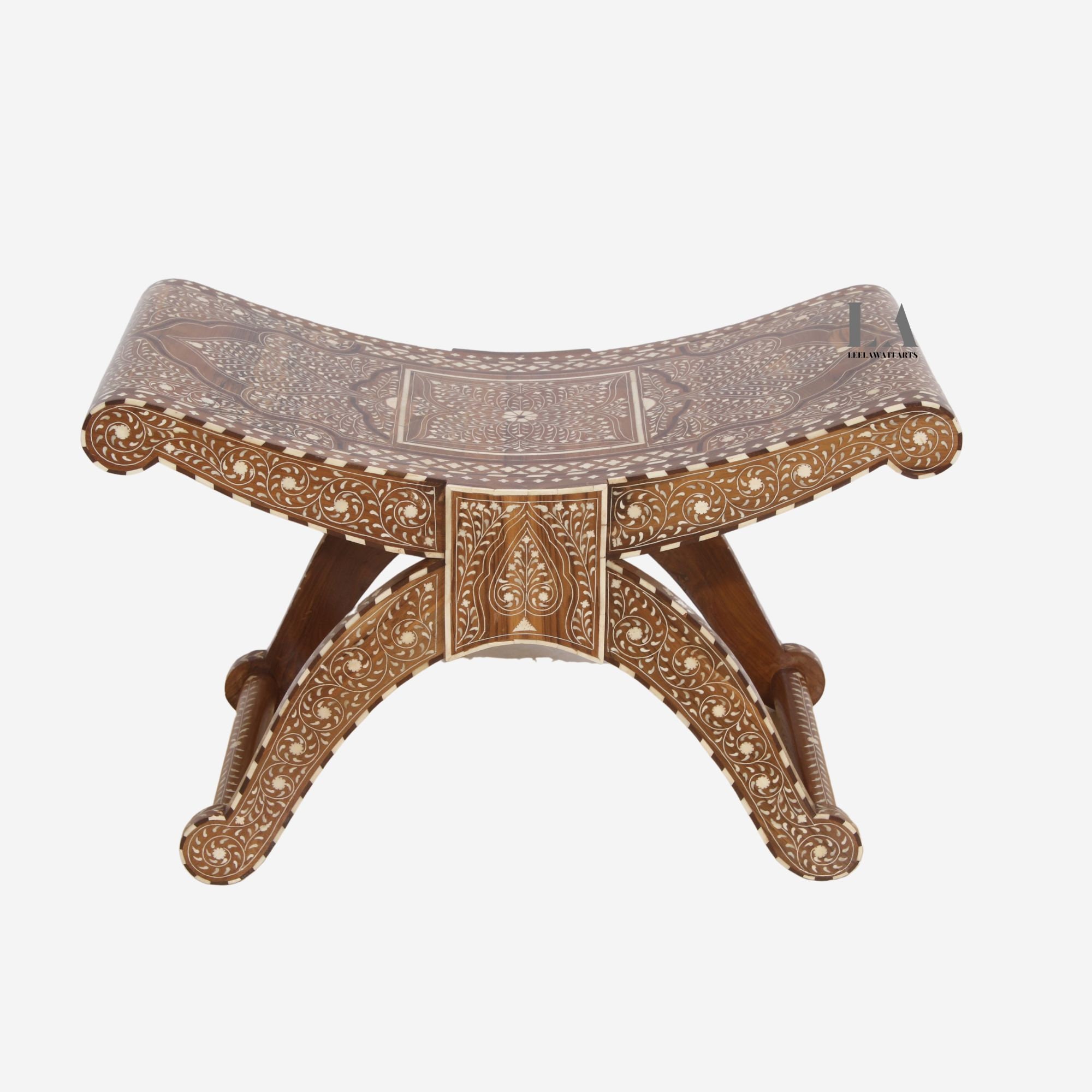 Leelawati Arts : Wood Bone Inlay Roman Chair | Home Living Room Décor ...