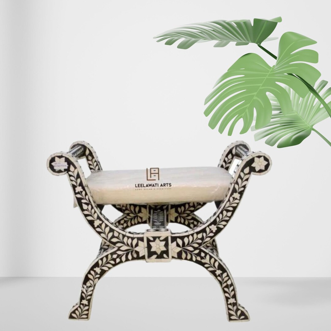 Luxury Bone Inlay Roman Chair Seat Chair ready to Move - Etsy