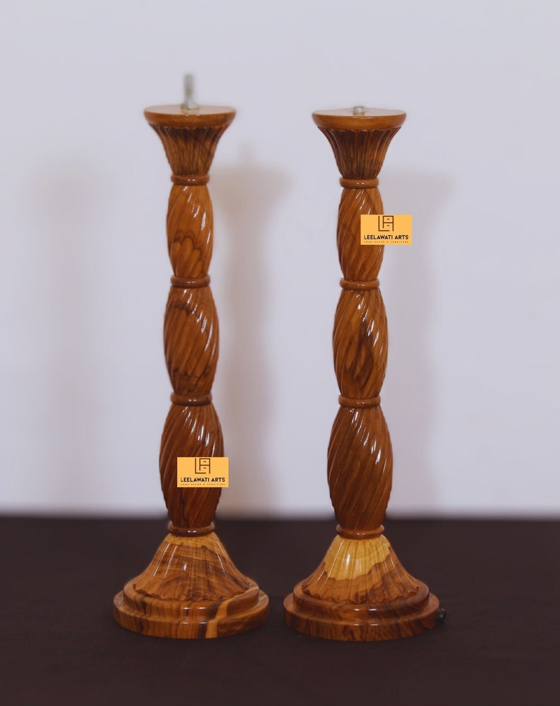 Wood Table Lamp Home Decorative | Wood Carving Design Lamp Night Stand ...