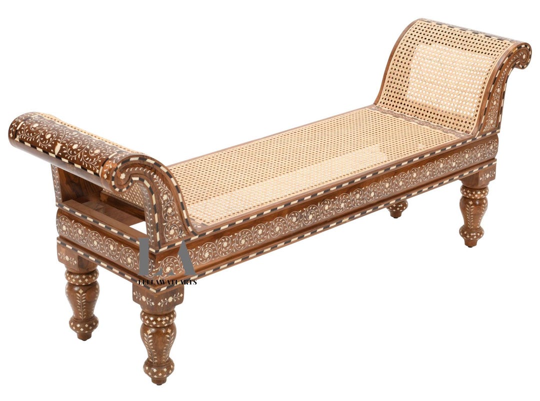 Leelawati Arts : Home Decorative Wood Bone Inlay Bench | Canning Bench ...