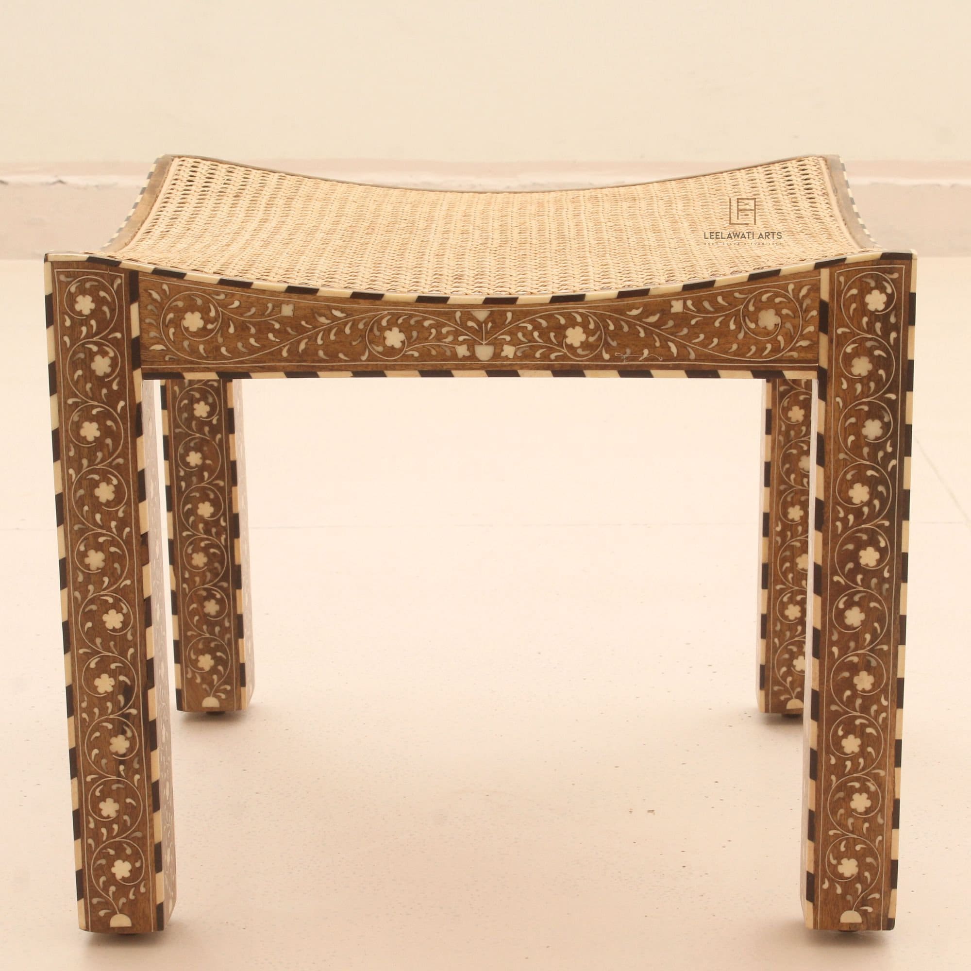 Leelawati Arts Home Décor Wood Bone Inlay Chair Wood Inlaid Canning ...