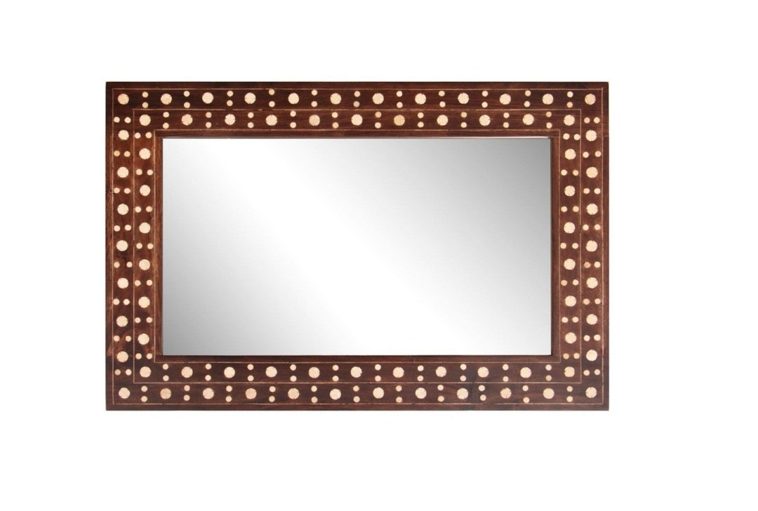 Luxury Home Décor Wood Bone Inlay Mirror Frame Bone Inlay - Etsy