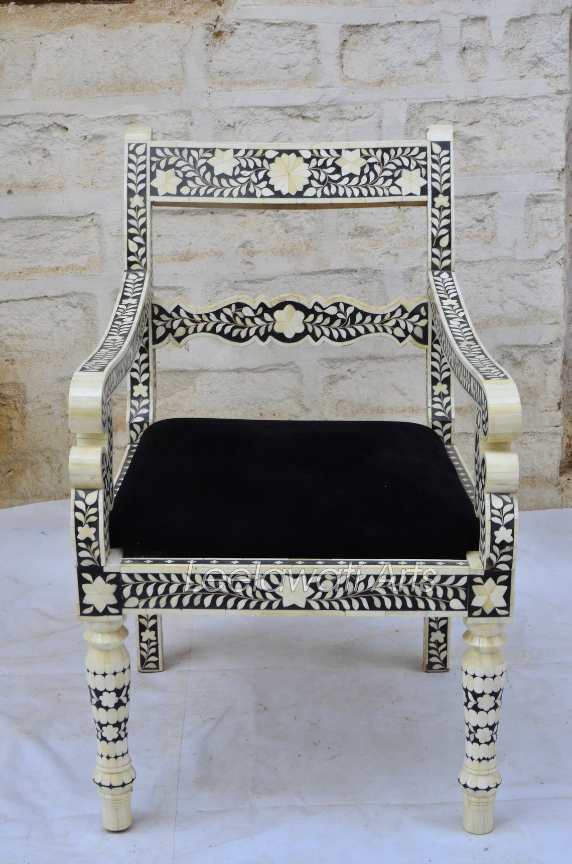 Bone Inlay Chair Home Décor Dining Chair Living Room Antique - Etsy
