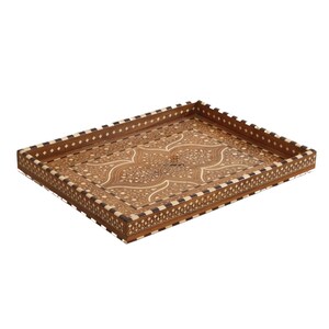 Home Decorative Wood Bone Inlay Serving Tray | Wood Inlaid Design ...