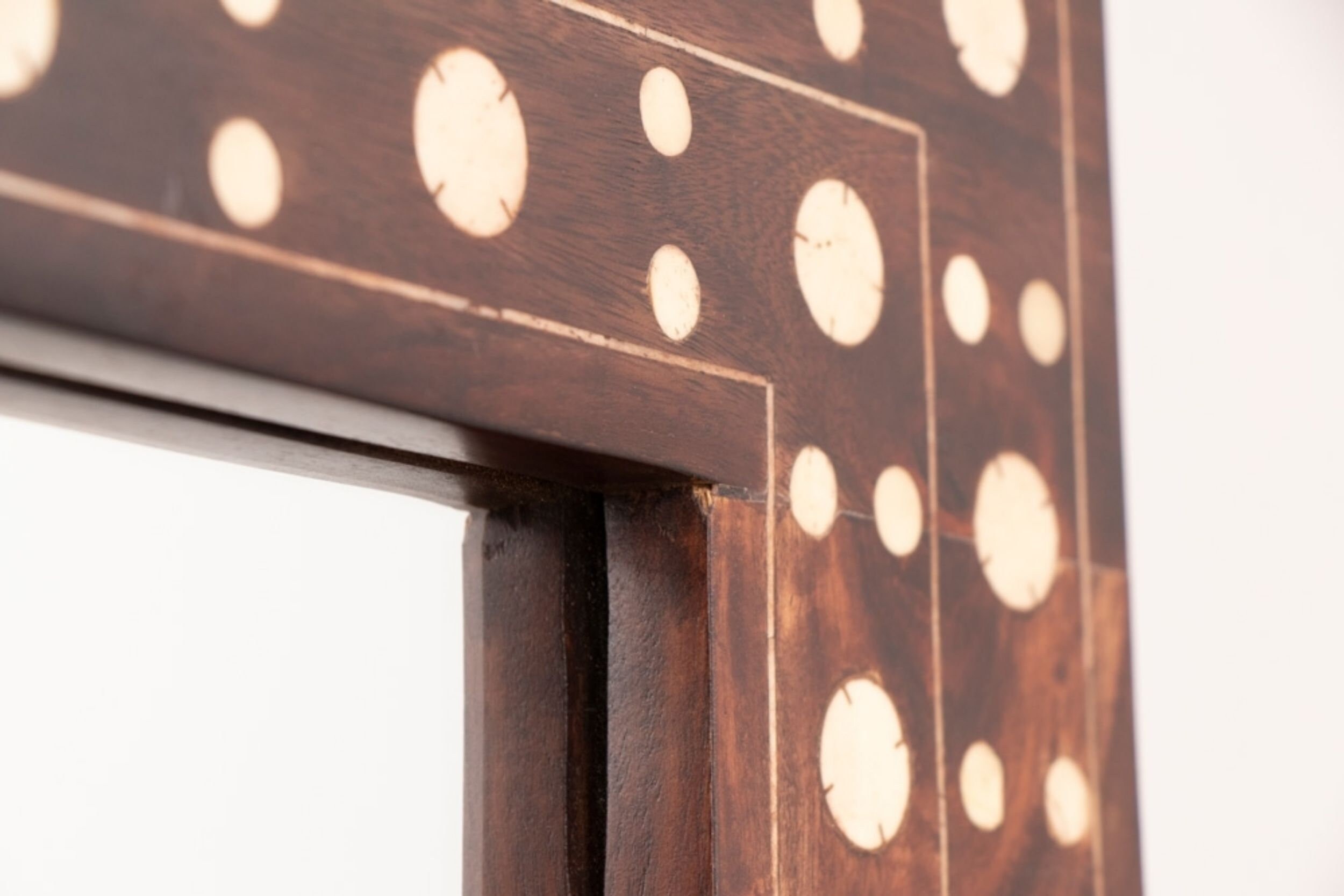 Luxury Home Décor Wood Bone Inlay Mirror Frame Bone Inlay Mirror Framed ...