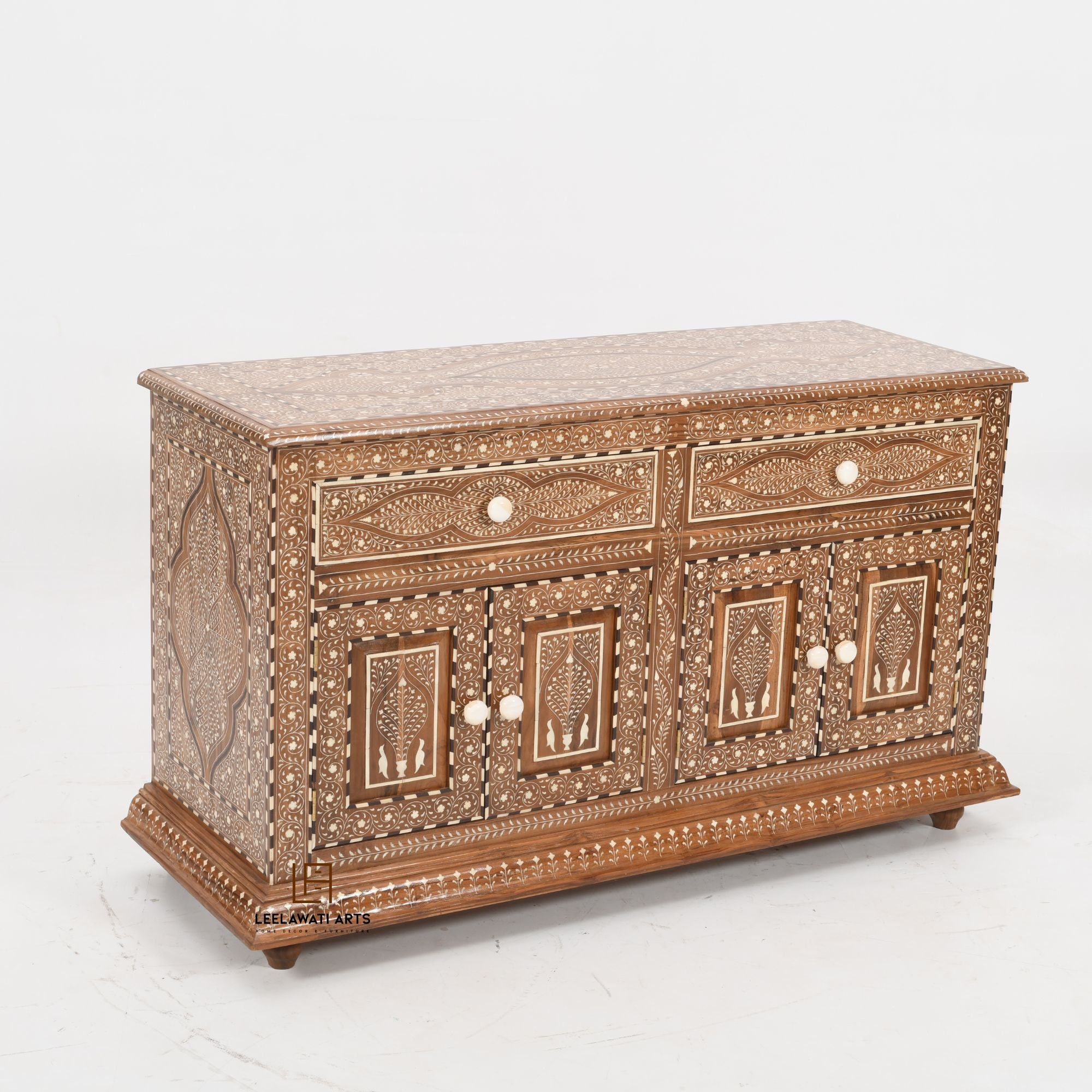 Luxury Home Living Room Sideboard Bone Inlay Sideboard / Wood Bone ...