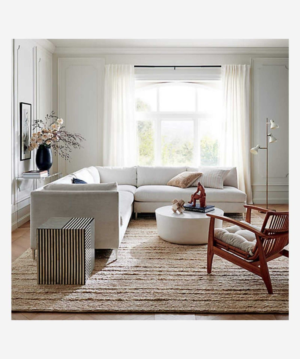 Black & White Bone Inlay Strip Design Canter Table End Table Bedside ...