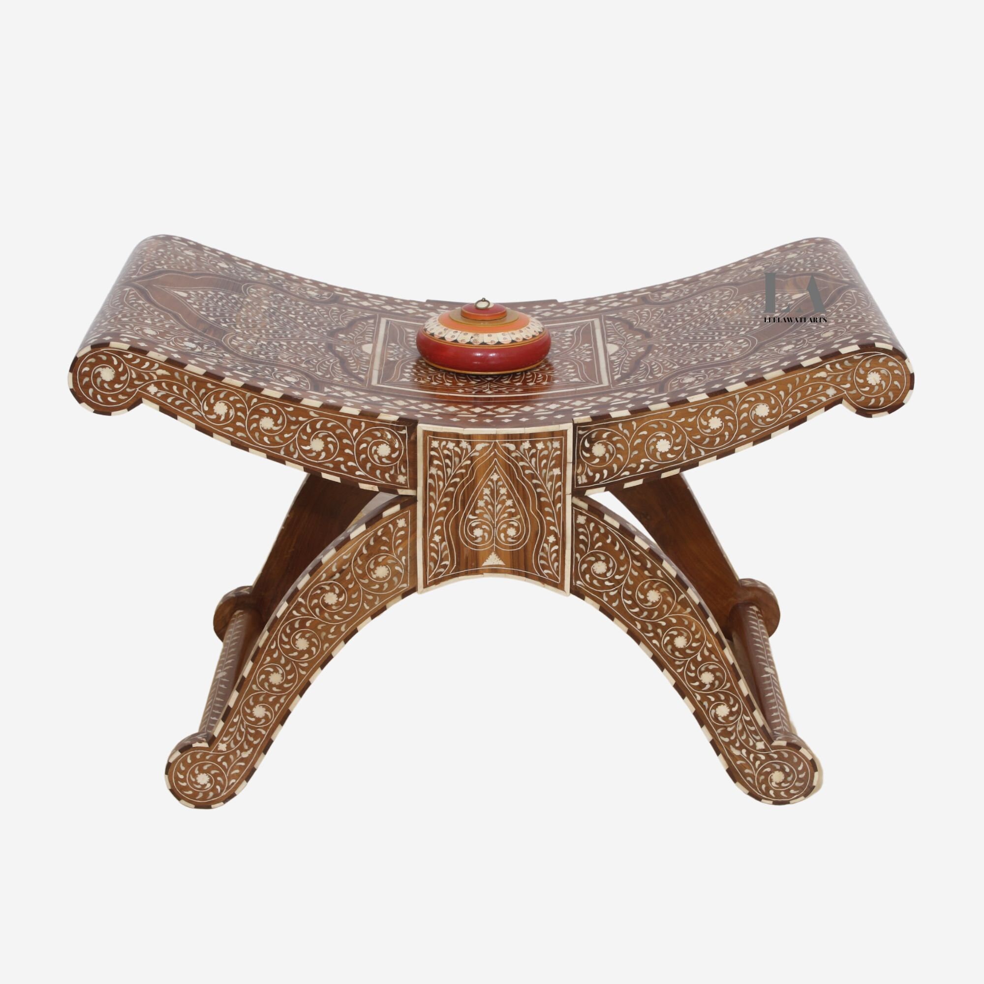 Leelawati Arts : Wood Bone Inlay Roman Chair | Home Living Room Décor ...