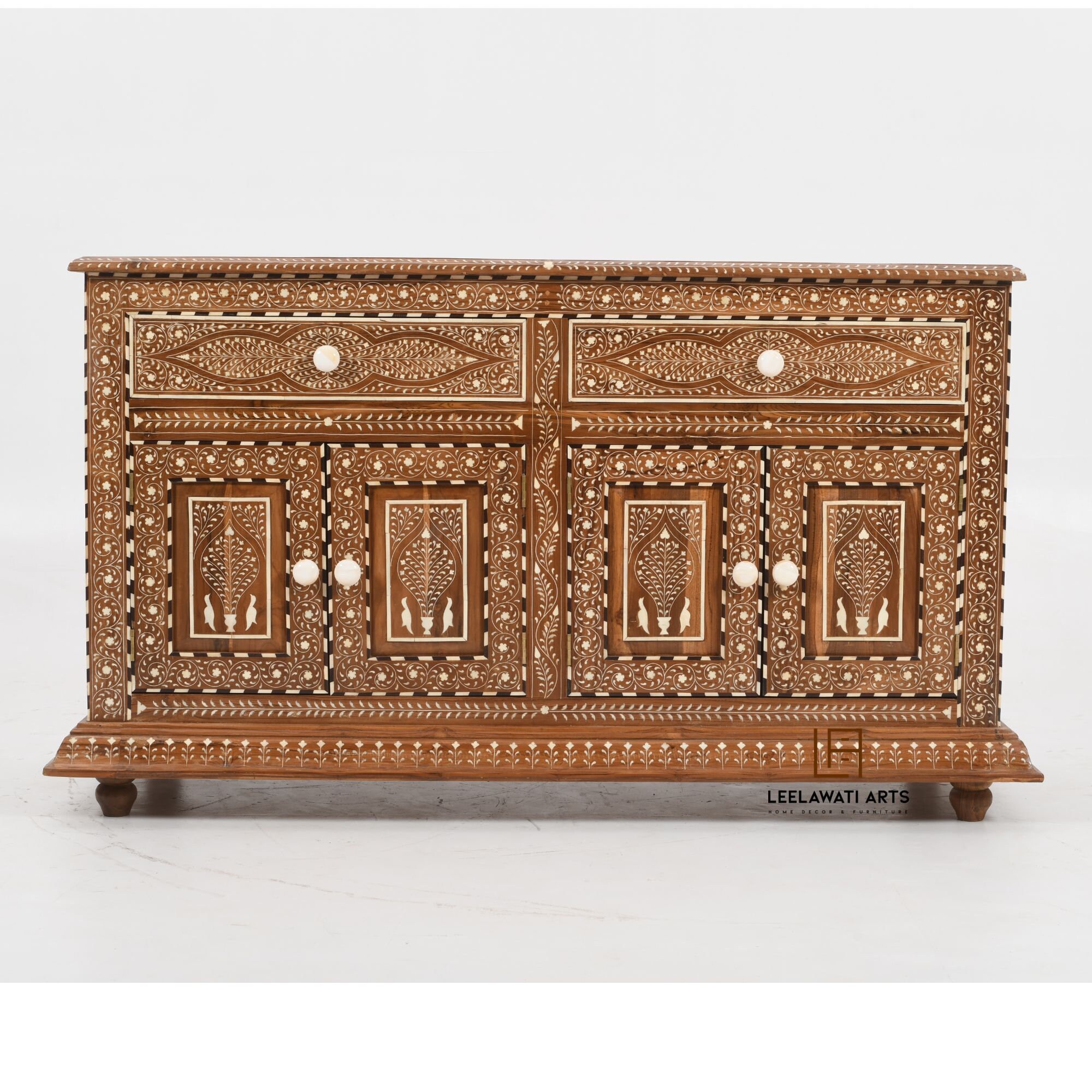 Luxury Home Living Room Sideboard Bone Inlay Sideboard / Wood Bone ...