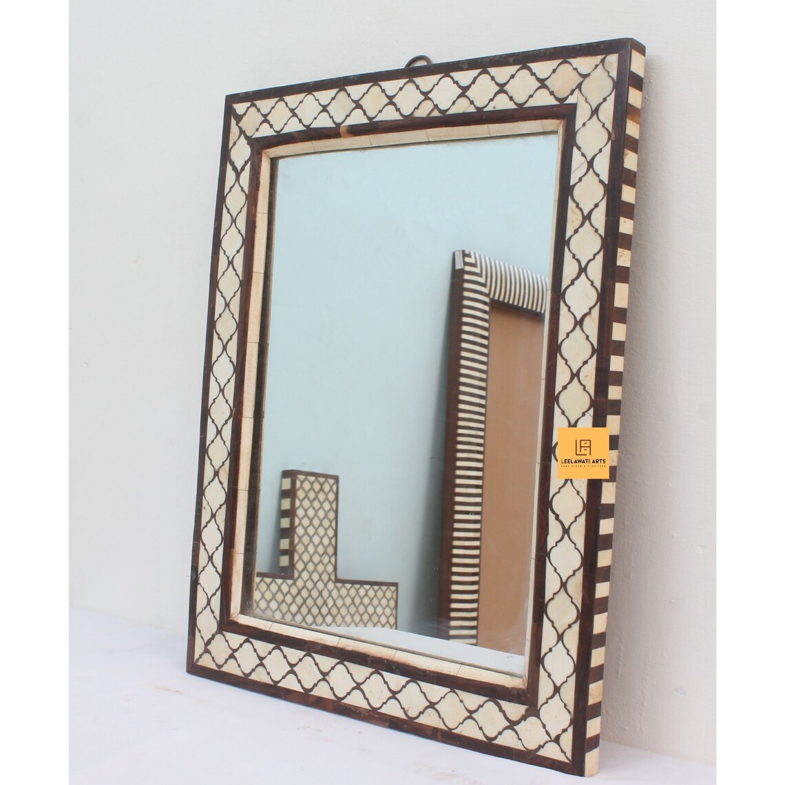 Wood Inlay Mirror Frame Handmade Wall Decor - Etsy