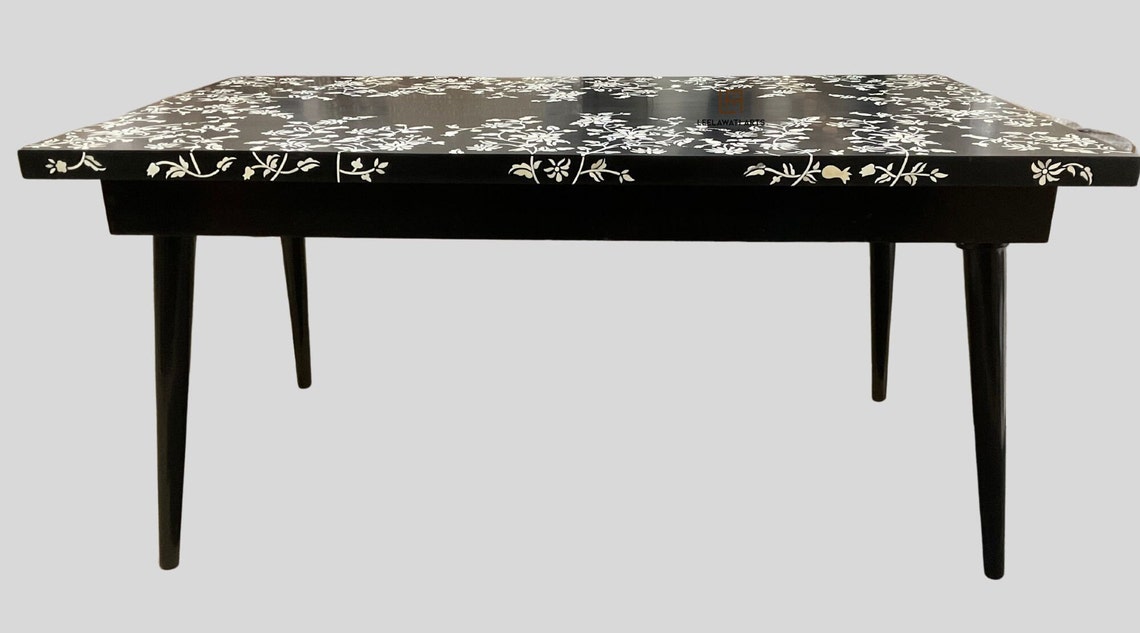 Bone Inlay Dining Table Home Décor Wood Bone Inlay Hall Table Study ...