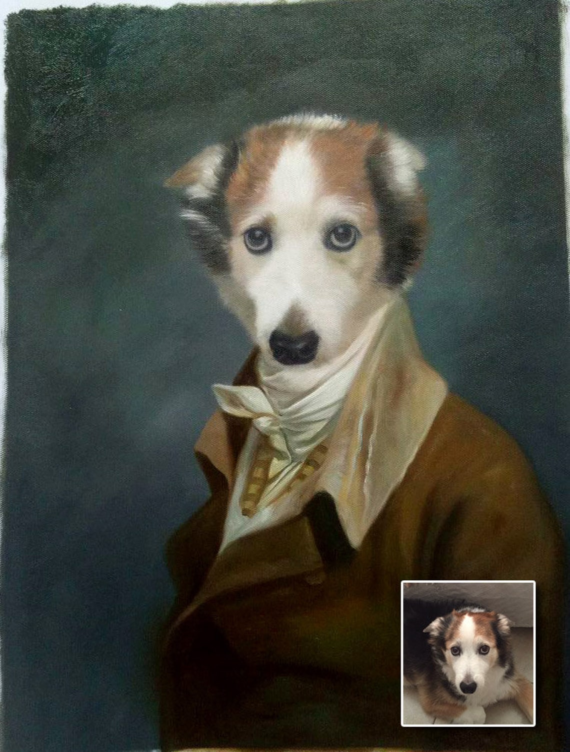 Custom pet portrait-Hand painted portrait from photo-Oil | Etsy