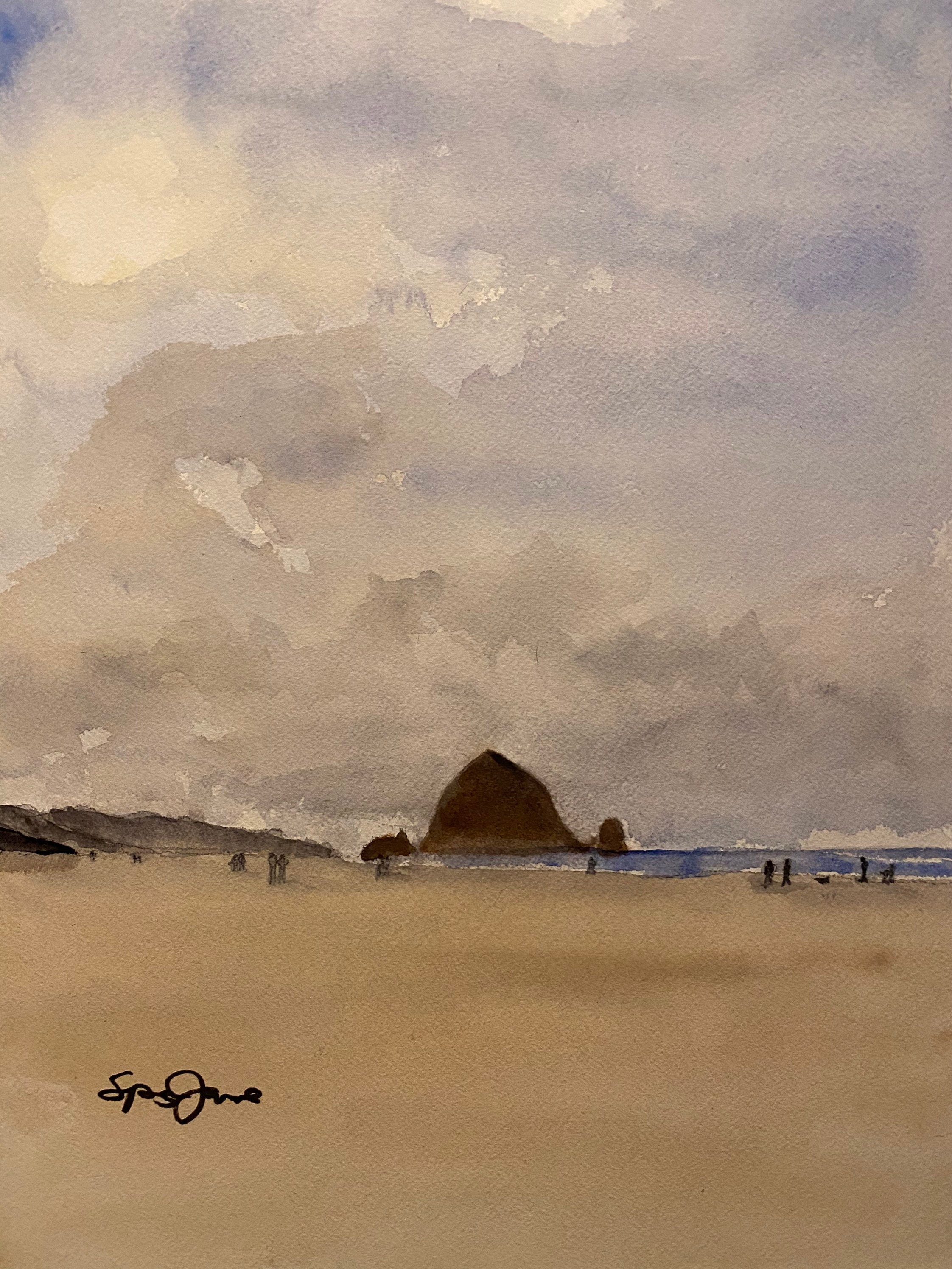 CANNON BEACH Print, Haystack Rock, Print From Original Watercolor ...